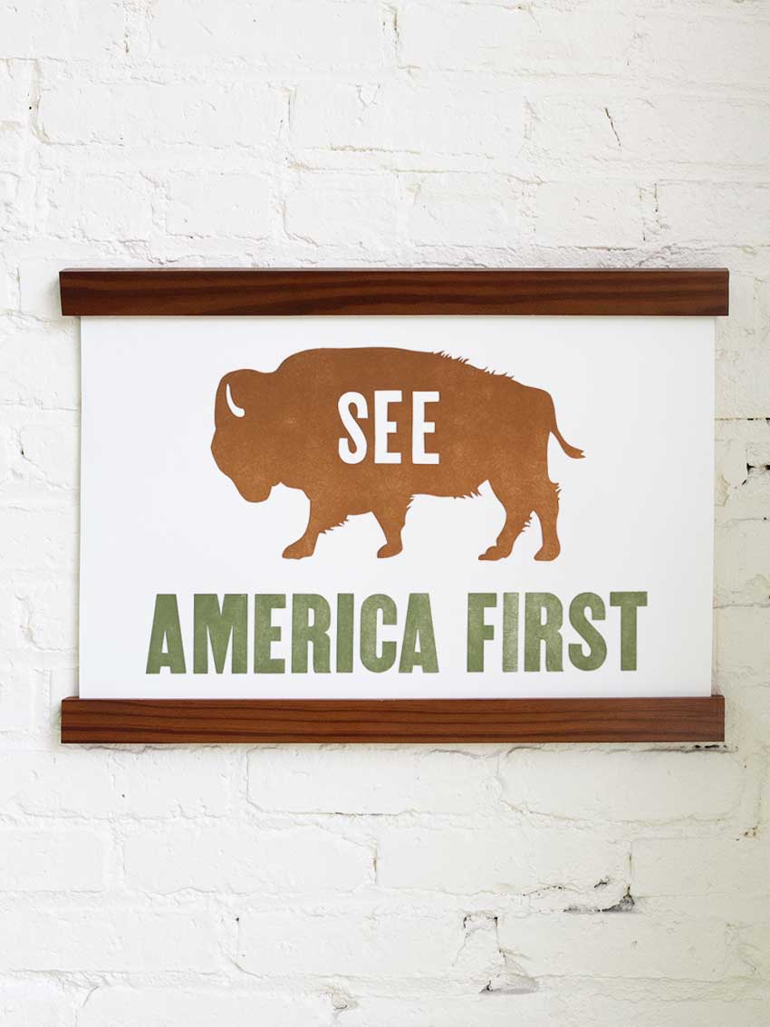 See America First | National Park Letterpress Print – Old Try
