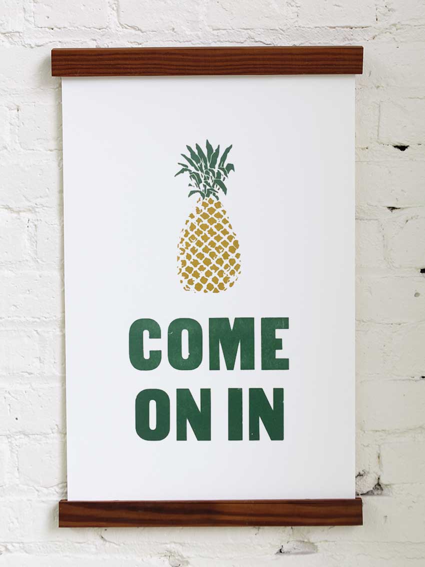Come On In | American Letterpress Print – Old Try