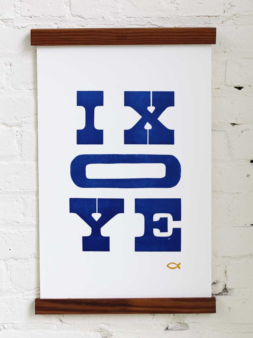 IXOYE | Jesus Letterpress Print – Old Try