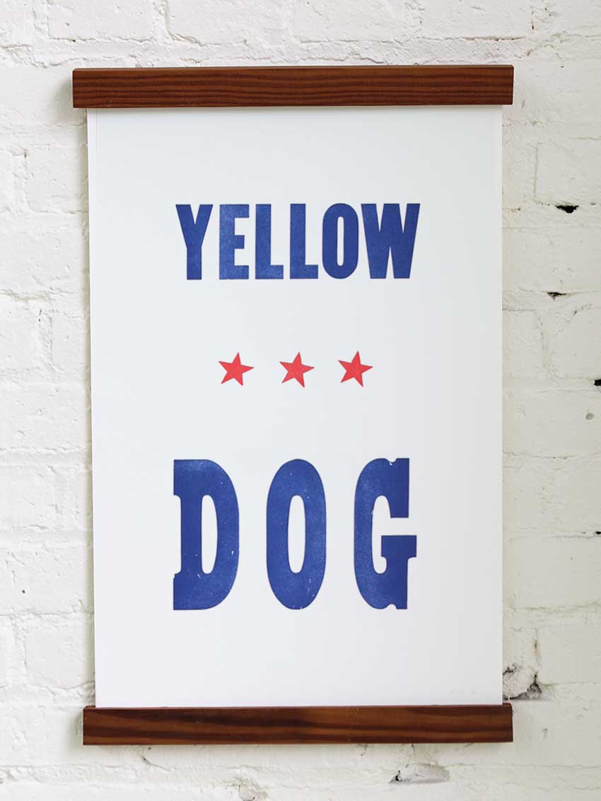 Yellow Dog | Southern Letterpress Print – Old Try