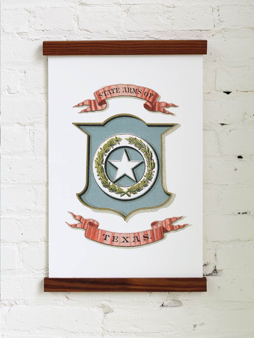 Texas Arms | Coat of Arms Giclée Art Print – Old Try