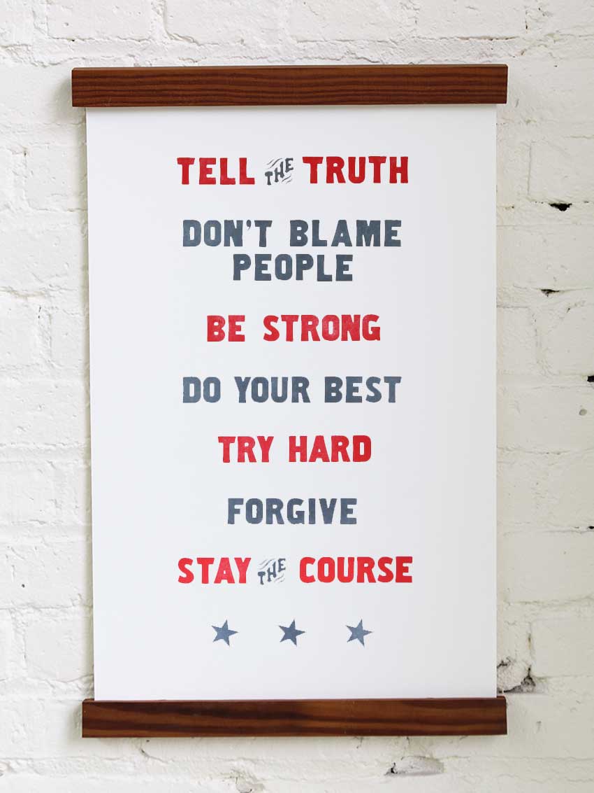 The Code | Presidential Letterpress Print – Old Try