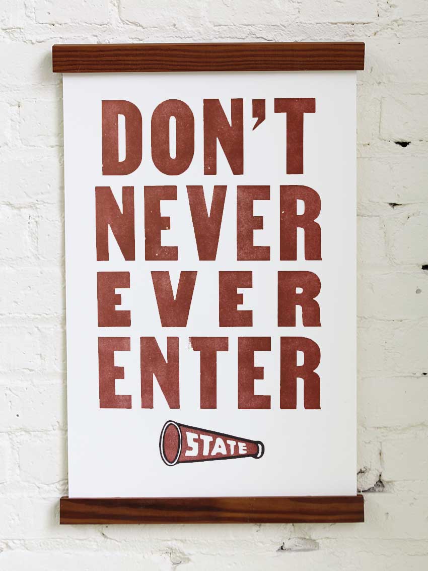 The Junction | Mississippi State Letterpress Print – Old Try